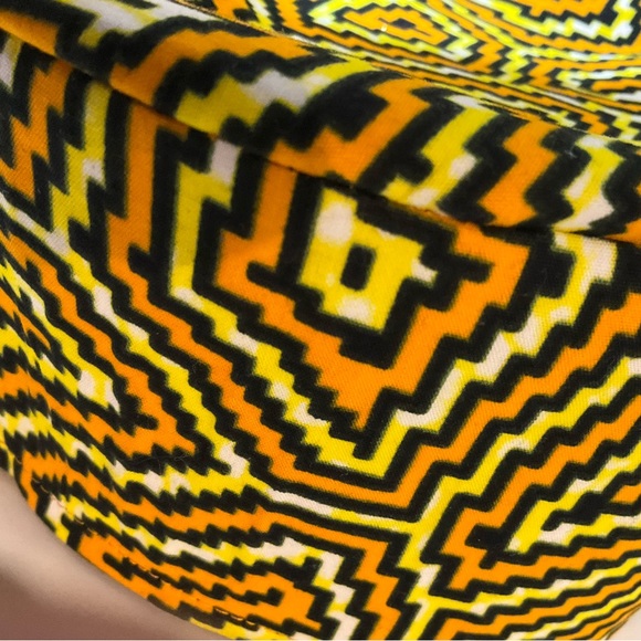 Hand Crafted | Accessories | Hand Crafted Kufi Kofi Hat Yellow Orange ...